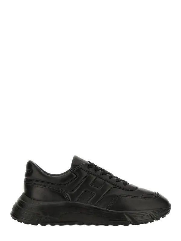 Hogan Hyperlight Leather Low-top Sneakers - Black