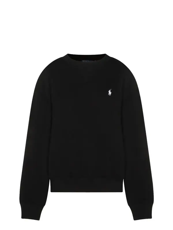 Polo Ralph Lauren Knit Sweatshirt With Logo - Black