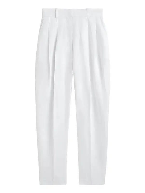Cos Tailored Linen Barrel-leg Pants - White