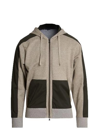 Paul & Shark Cotton, Cashmere, And Polyester Zip-up Hoodie - Beige