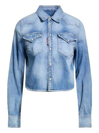Dsquared2 Cotton Elastane Denim Shirt - Blue