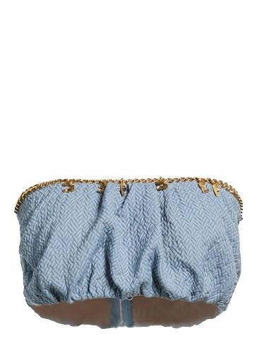 Elisabetta Franchi Light Jacquard Cropped Tube Top - Blue