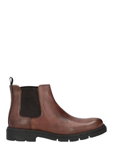 CALPIERRE Chocolate Leather Ankle Boots - Brown