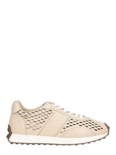TOD'S Leather Perforated Low-top Sneakers - Ivory