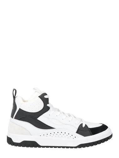 Armani Exchange High-top Sneakers In Polyurethane - White