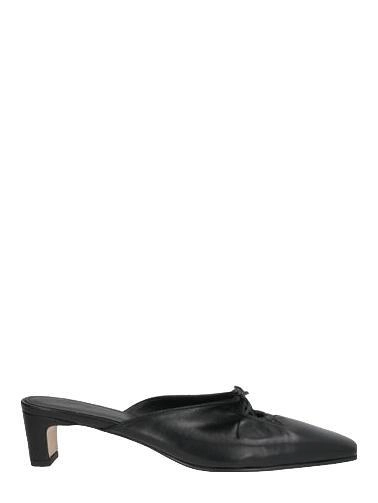 ALOHAS Leather Mules With Bow Detailing - Black
