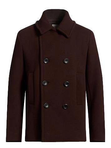 Sandro Coat Chocolate Size Wool, Polyamide, Viscose, Cotton - Brown