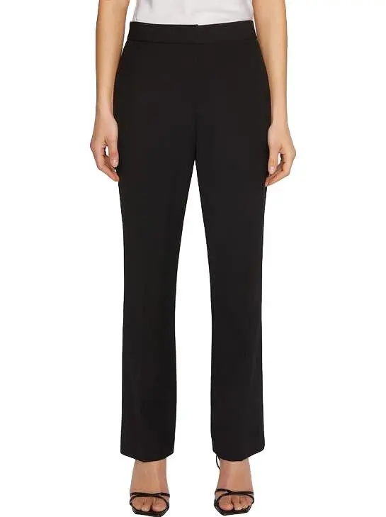 Elie Tahari The Sylvie High Waist Straight Leg Pants - Noir