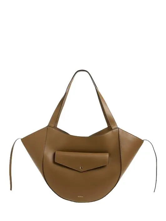 WANDLER Hortensia Leather Slouch Tote - Cabana