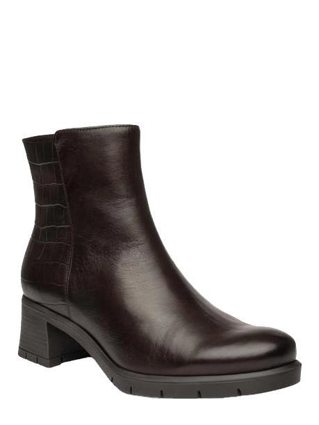 ARA Plum Side Zip Bootie - Brown