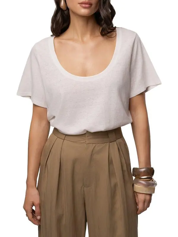 JLUXLABEL At Ease Scoop Neck T-shirt - White