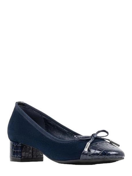 DONALD PLINER Josefina Cap Toe Pump - Navy