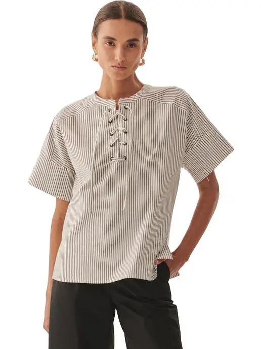 EXQUISE Milani Blouse - Striped