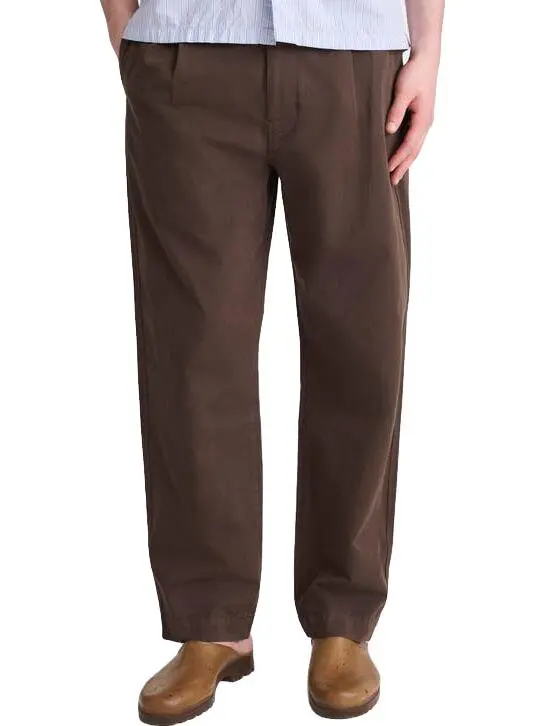 Madewell Pleated Chino Pants - Chocolate