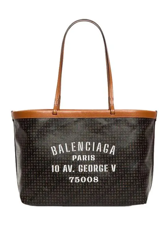 Balenciaga Medium Snob Coated Canvas Tote - 6092 Amaranth