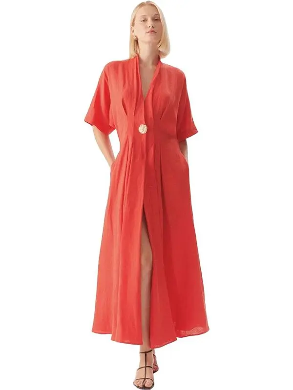 EXQUISE Samara Maxi Dress - Red