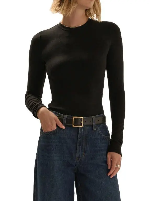 FAVORITE DAUGHTER The Heritage Long Sleeve Tee - Black