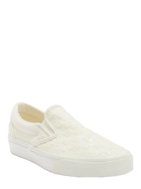 VANS Classic Slip-on Sneakers - White Checkerboard