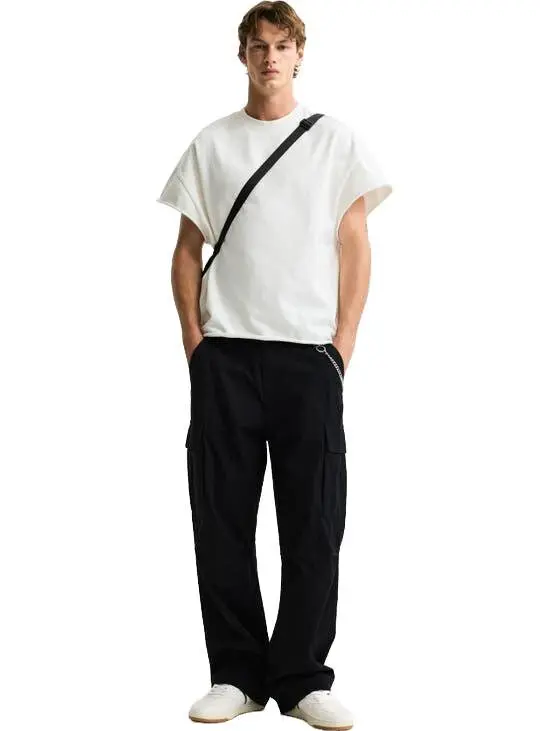 H&m Relaxed-fit Cargo Pants In Cotton - Black