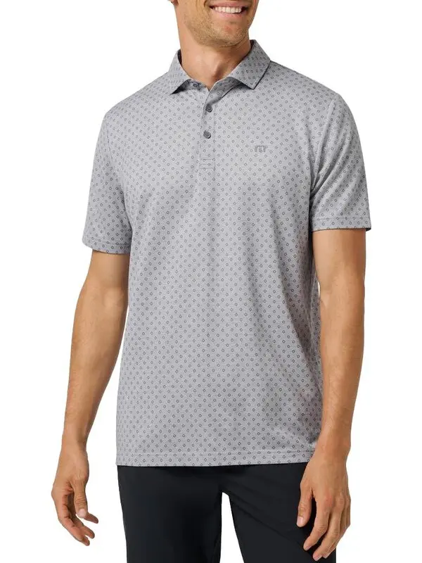 Travis Mathew Final Drive Geo Polo - Heather Grey
