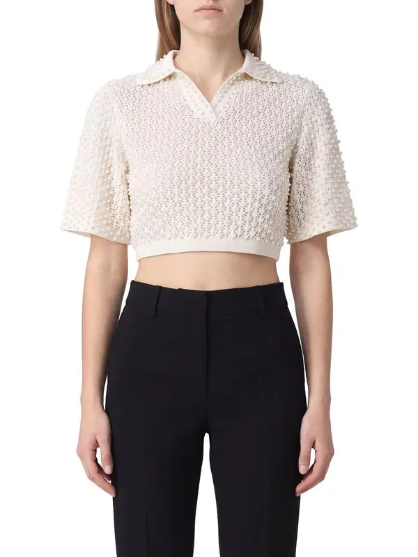 Giuseppe Di Morabito Cropped Polo Shirt - White
