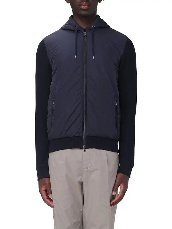 Herno Zip-up Hooded Sweater - Navy