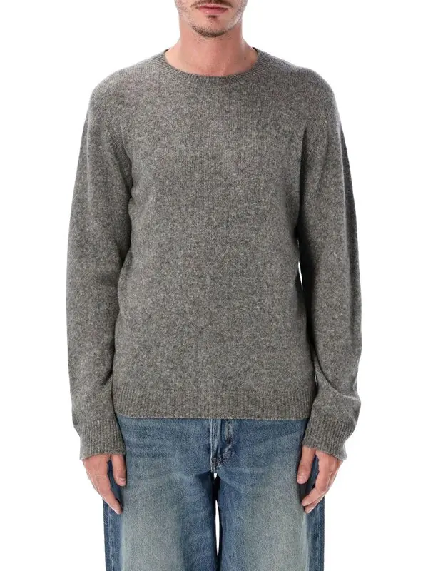 ROBERTO COLLINA Pure Wool Crewneck Jumper - Grey