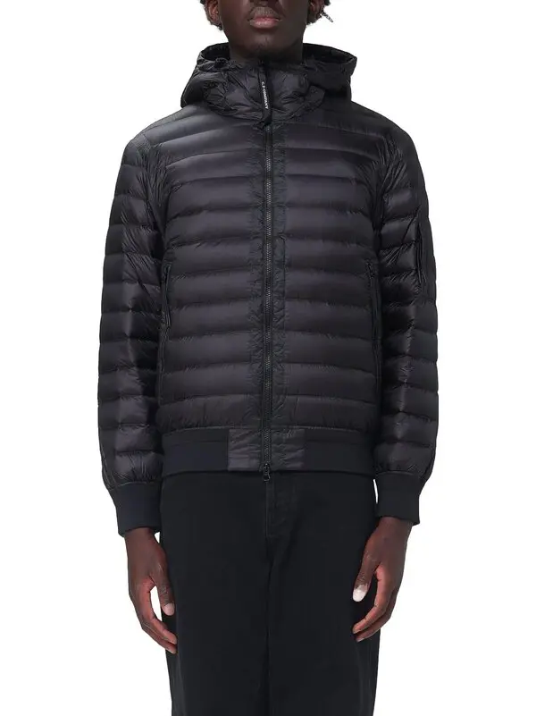 C.P. COMPANY Short Quilted Nylon Puffer Jacket - Black