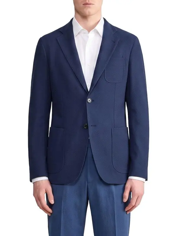 Giorgio Armani Textured Blazer - Blue