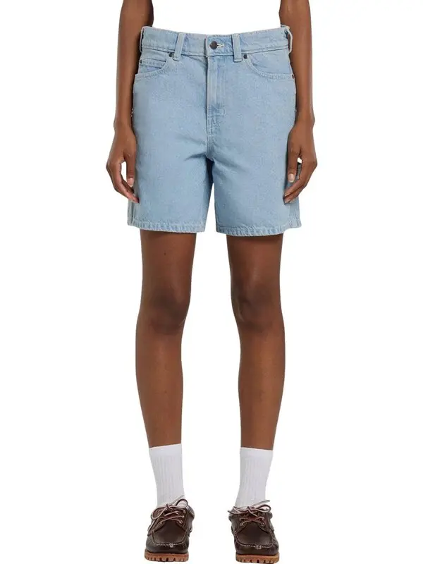 Dickies Five-pocket Shorts With Mid-rise Waist - Blue