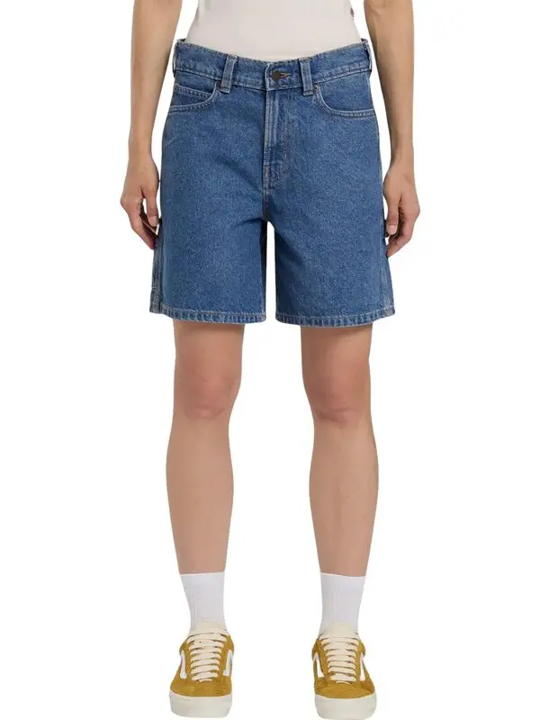 Dickies Five-pocket Shorts With Mid-rise Waist - Denim