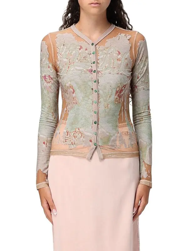 DIESEL® Printed Mesh Cardigan - Multicolor