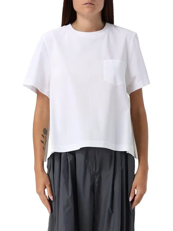 Sacai T-shirt With Pocket Detail - White