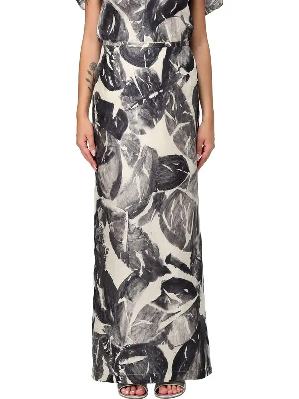 ALYSI Printed Maxi Skirt - Black