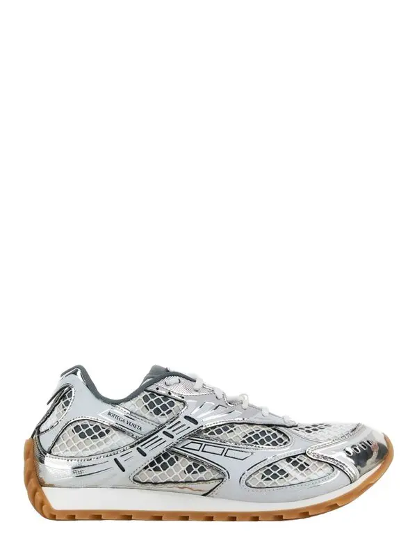 Bottega Veneta Orbit Technical Mesh Sneakers - Silver