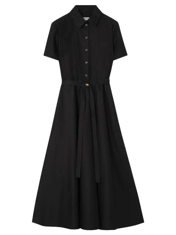 Burberry Cotton Lyocell Shirt Dress - Black