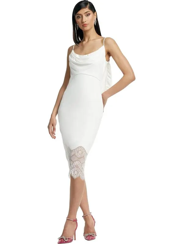 Tadashi Shoji Kiera Slip Midi Dress - Cloud White
