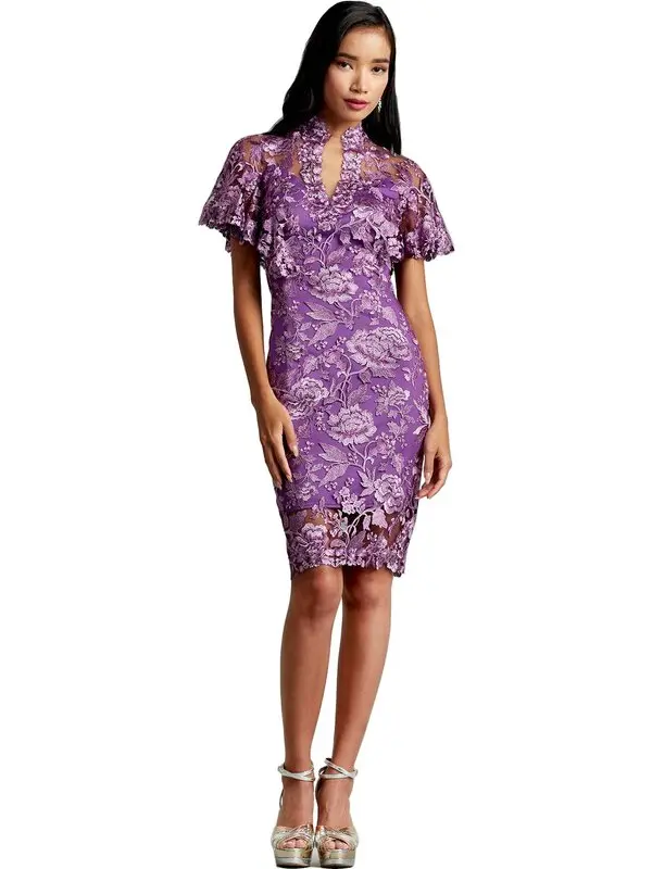 Tadashi Shoji Heizer Butterfly Sleeve Dress - Amethyst
