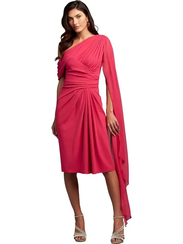 Tadashi Shoji Kellum Cape Sleeve Dress - Blossom