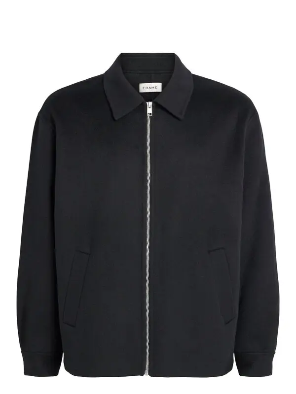 FRAME Double-face Wool Bomber Jacket - Black