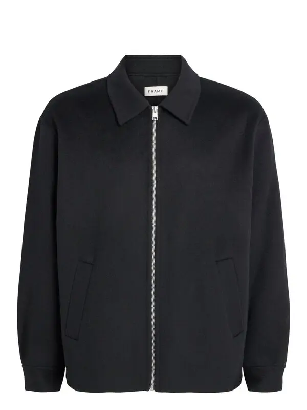 FRAME Double-face Wool Bomber Jacket - Black