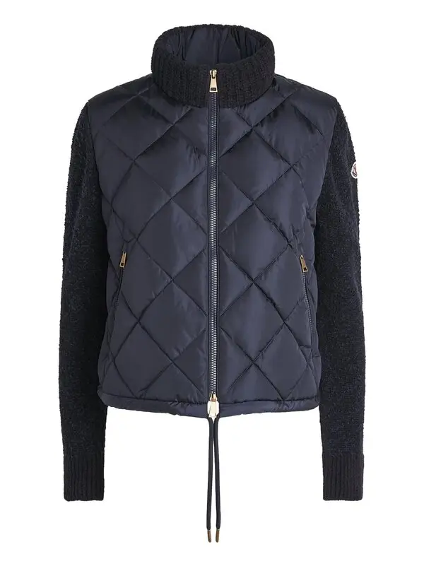 Moncler Quilted Hybrid Jacket - Navy