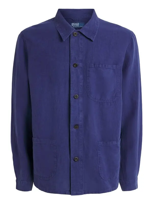 Polo Ralph Lauren Linen Chore Overshirt - Navy