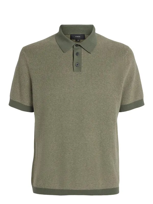 Vince Cotton-cashmere Polo Shirt - Green