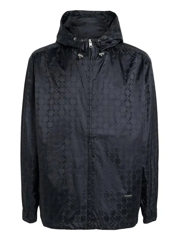 Sandro Technical Fabric Jacquard Jacket - Black