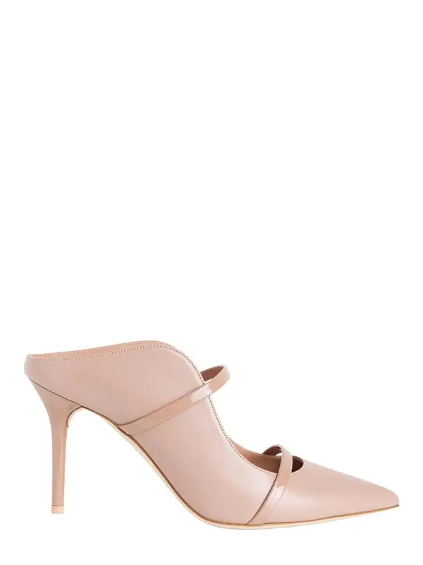 MALONE SOULIERS Maureen 85 Leather Mules - Nude