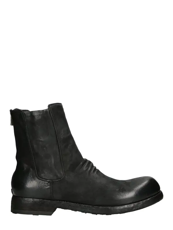 Officine Creative Leather Chelsea Boots With Zip Up - Black