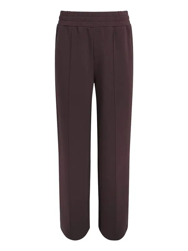 Varley Pleated Wide-leg Sweatpants - Brown