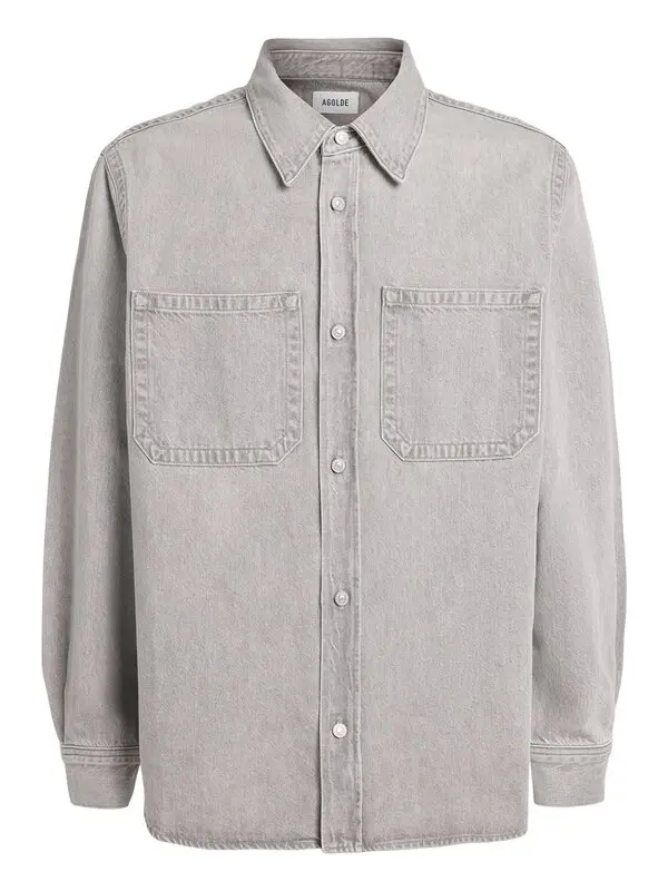 AGOLDE Craven Denim Shirt - Beige