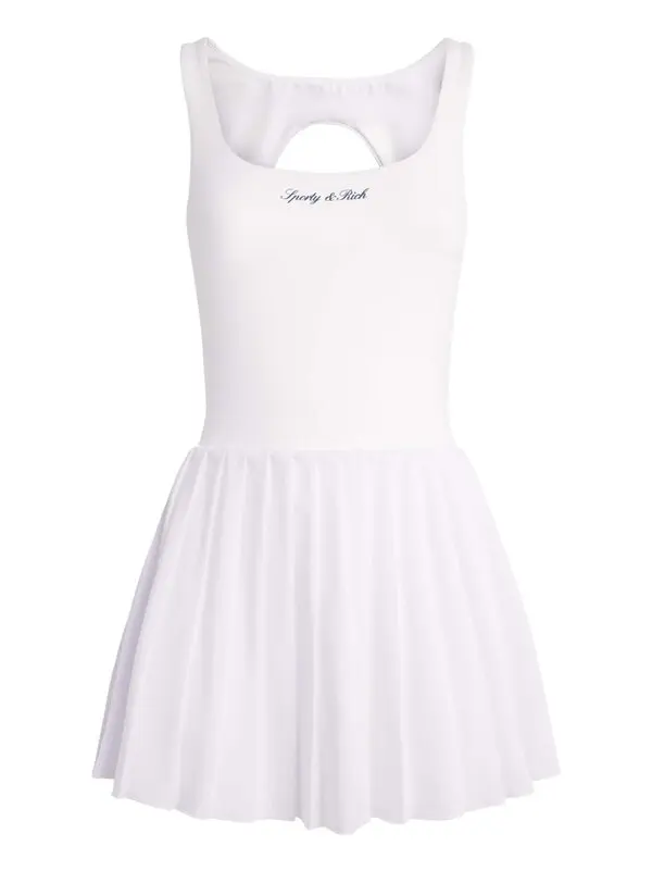 SPORTY & RICH Logo Court Mini Dress - White
